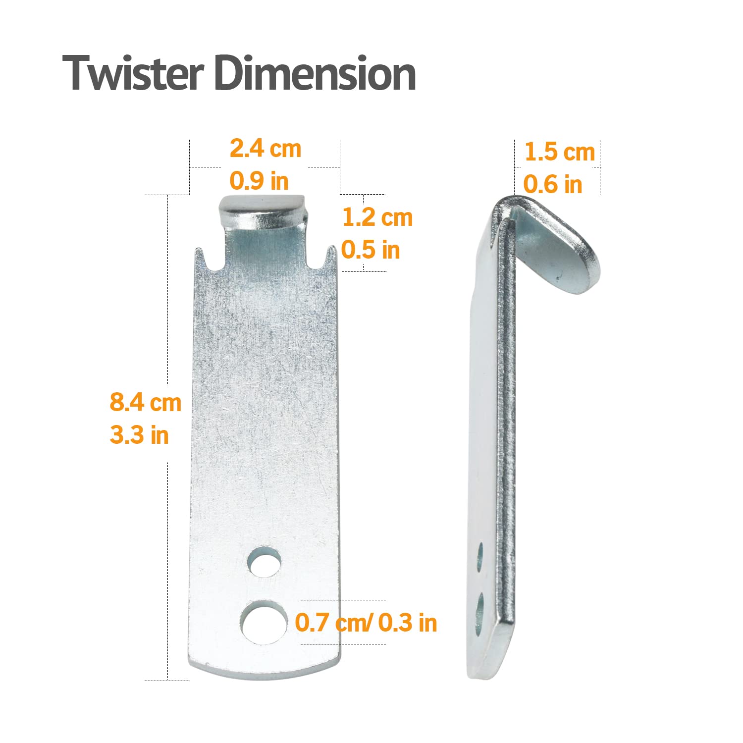 Seiria Fence Wire Twister for T Post Clips, Time Saver Barb Wire Fence Tools Easy to Use Strong Enough to Twist Any Fencing Wire (2 Pack)
