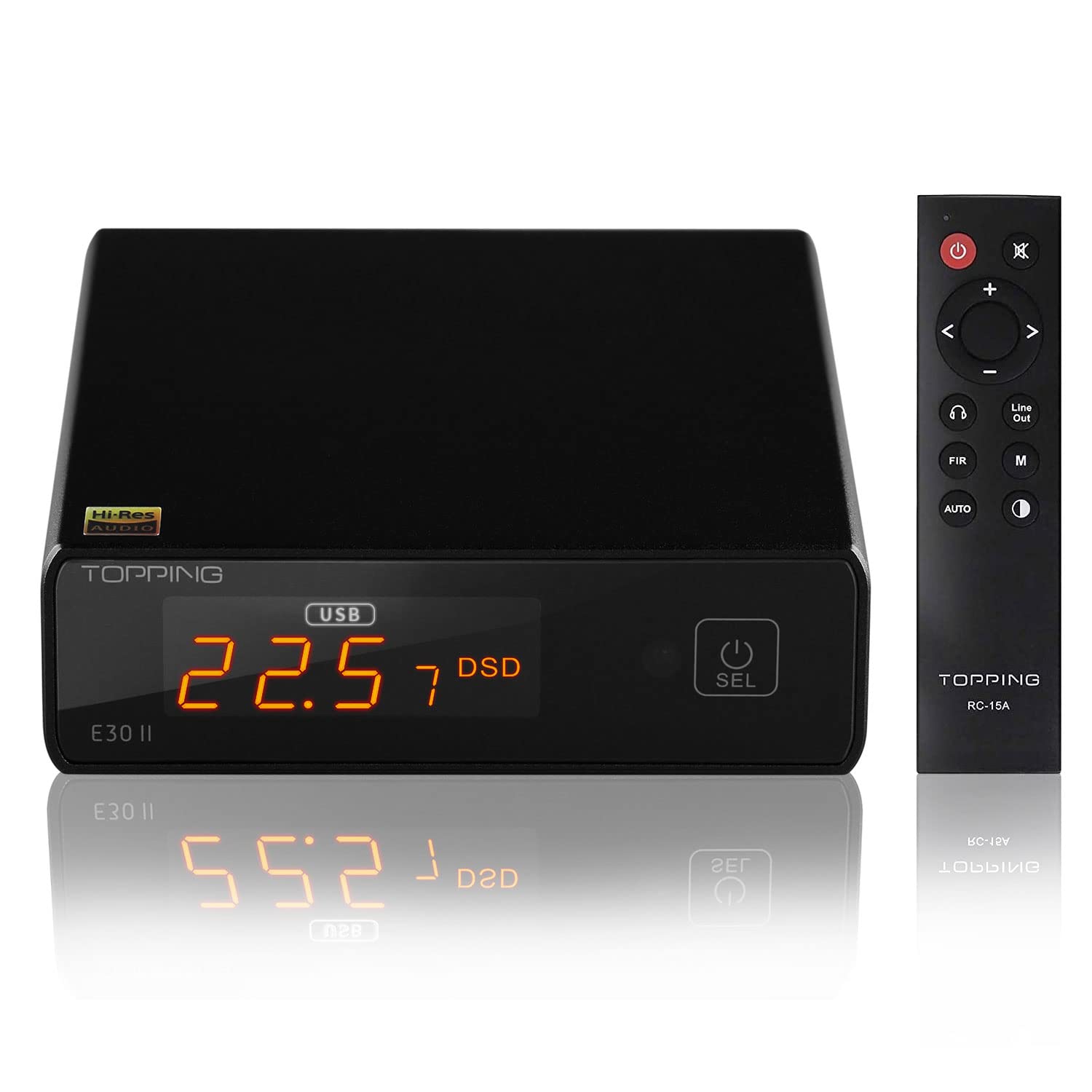 Topping E30II DAC Preamp - 2xAK4493S Hi-Res XMOS XU208 DAC 32Bit/768kHz DSD512 DSD Direct Mode for USB/Coax/Opt Inputs RCA HiFi Stereo Digital Audio Decoder(Blue)