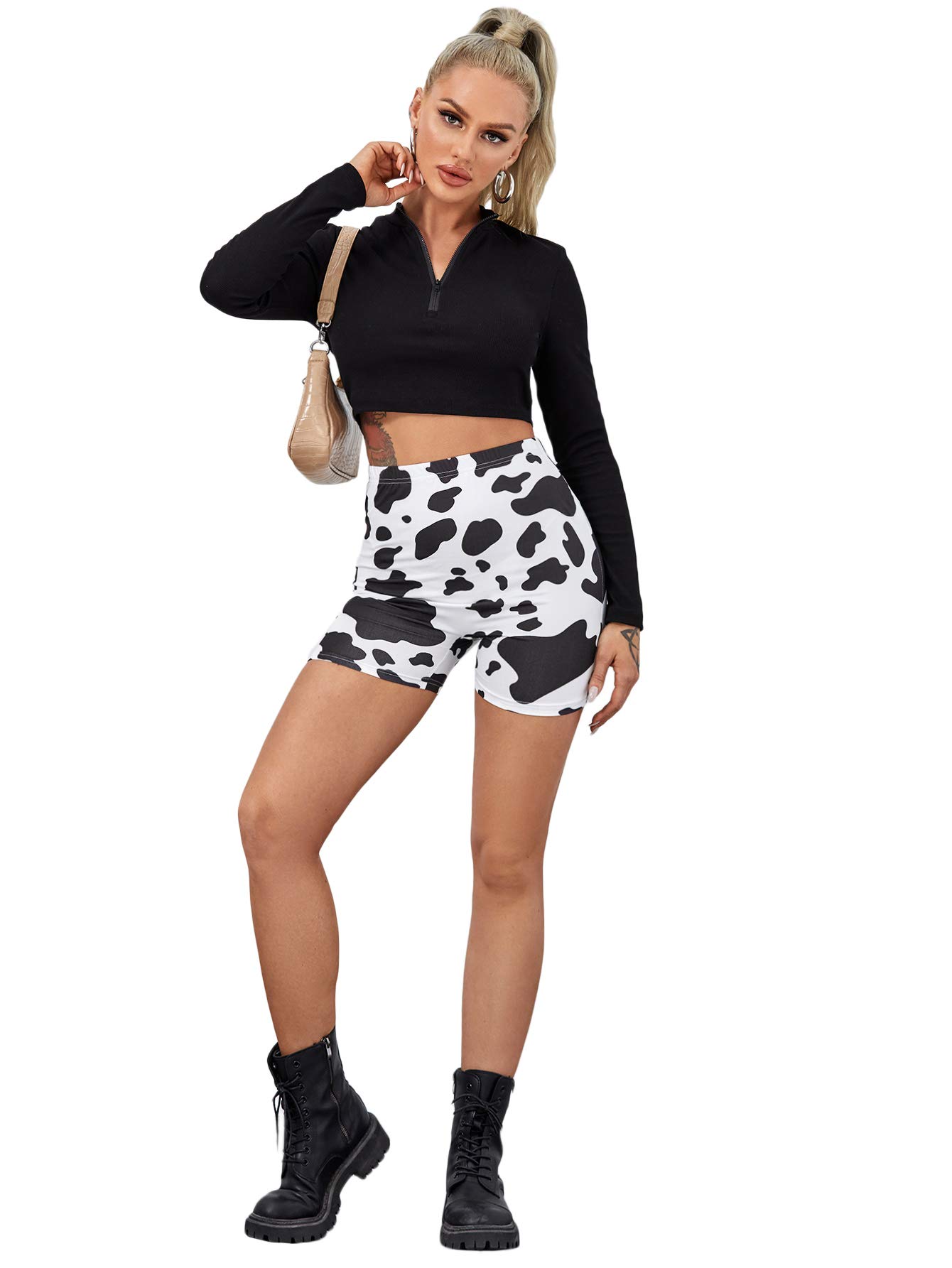 Romwe Casual Soft Cloth Black and White