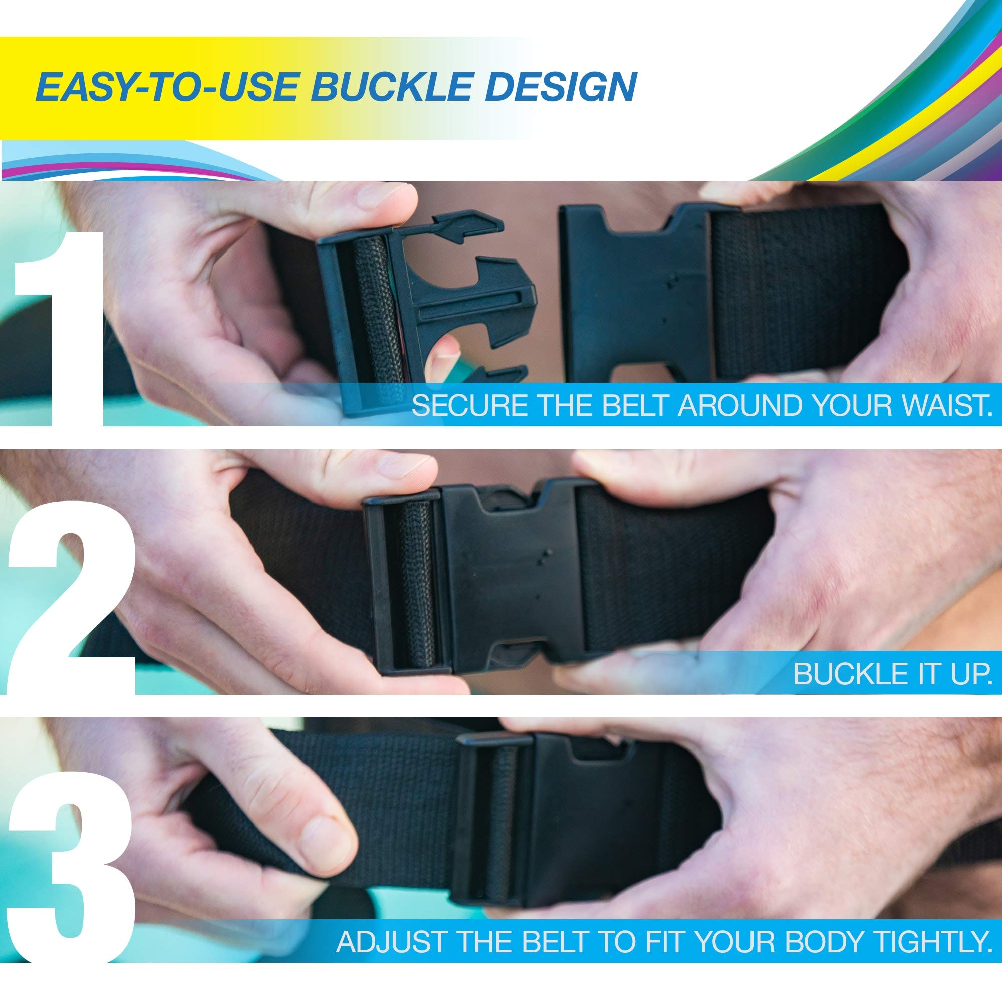 Sunlite Sports AquaFitness Deluxe Flotation Swimming Belt - Water Aerobics Equipment for Pool, Low-Impact Workout