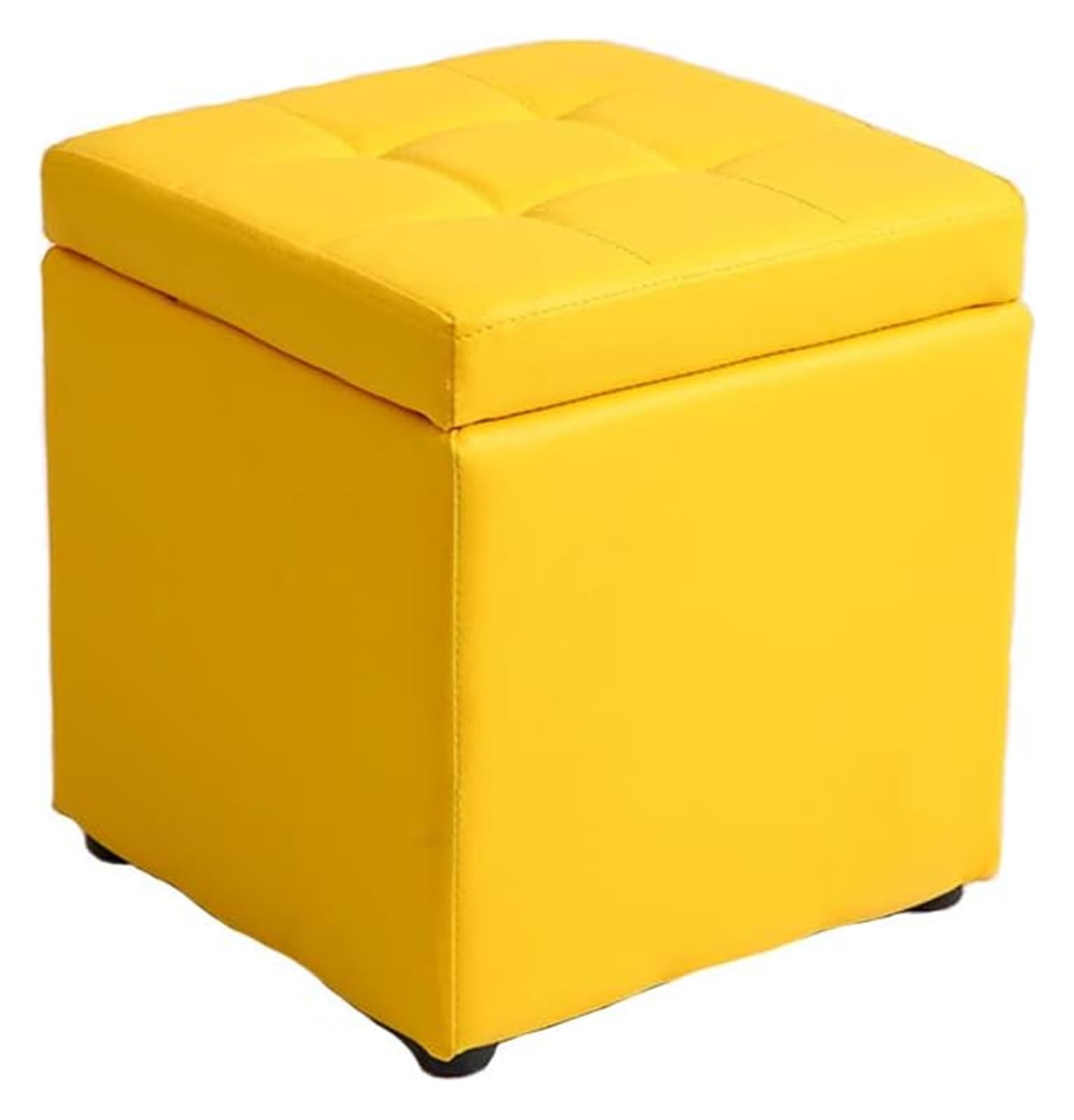 Ottoman Footrest Storage Folding Toy Box Chest with Memory Foam Seat Tufted Faux Leather Small Ottomans Bench Foot Rest Stool-g