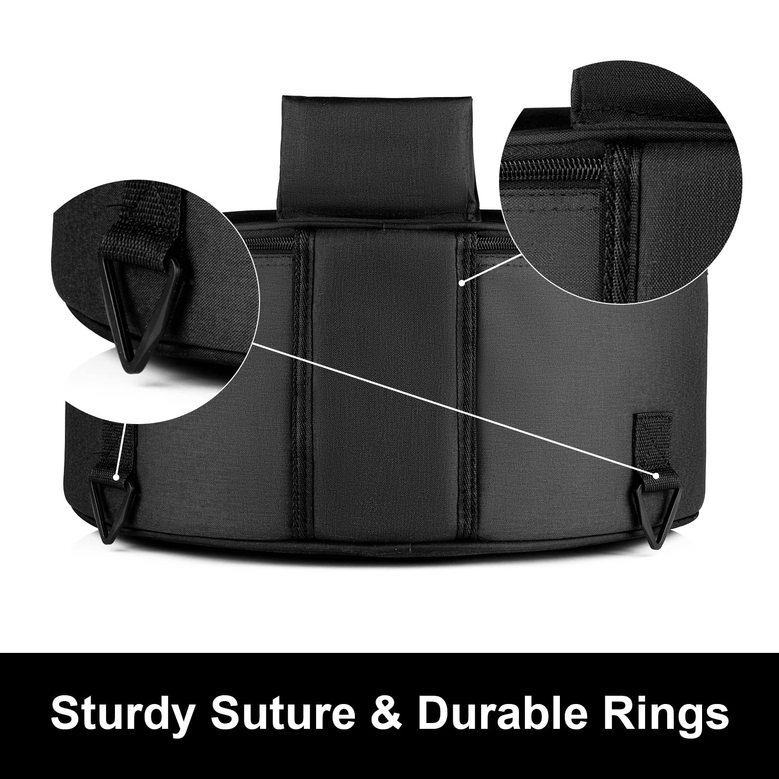 TENTOTEN Snare Drum Case 14"x 5.5", Watreproof Protable Snare Drum Bag with Outer Pocket for Percussion Accessory Storage, Adjustable Shoulder Straps, Dust-Proof Snare Bag