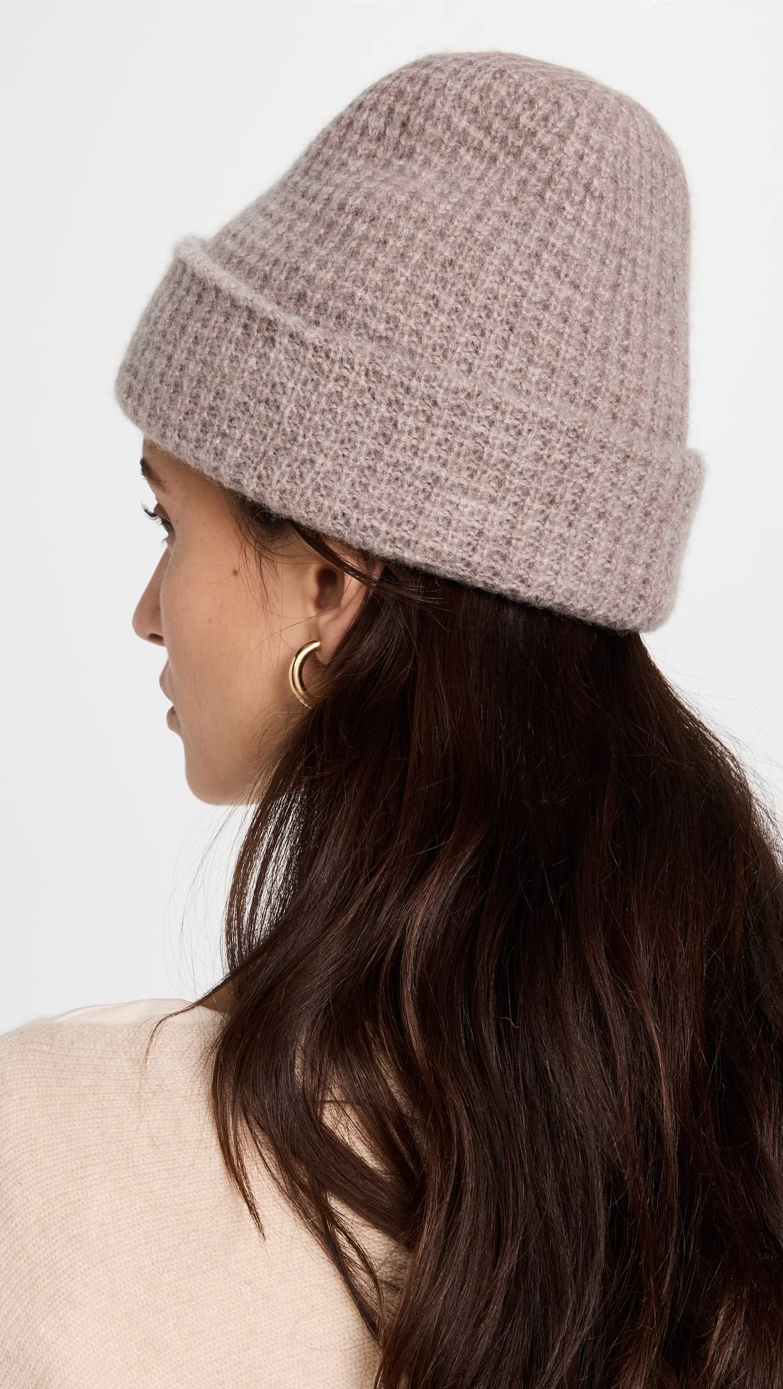 White + Warren Women's Cashmere Thermal Beanie, Stonewood Heather, One Size
