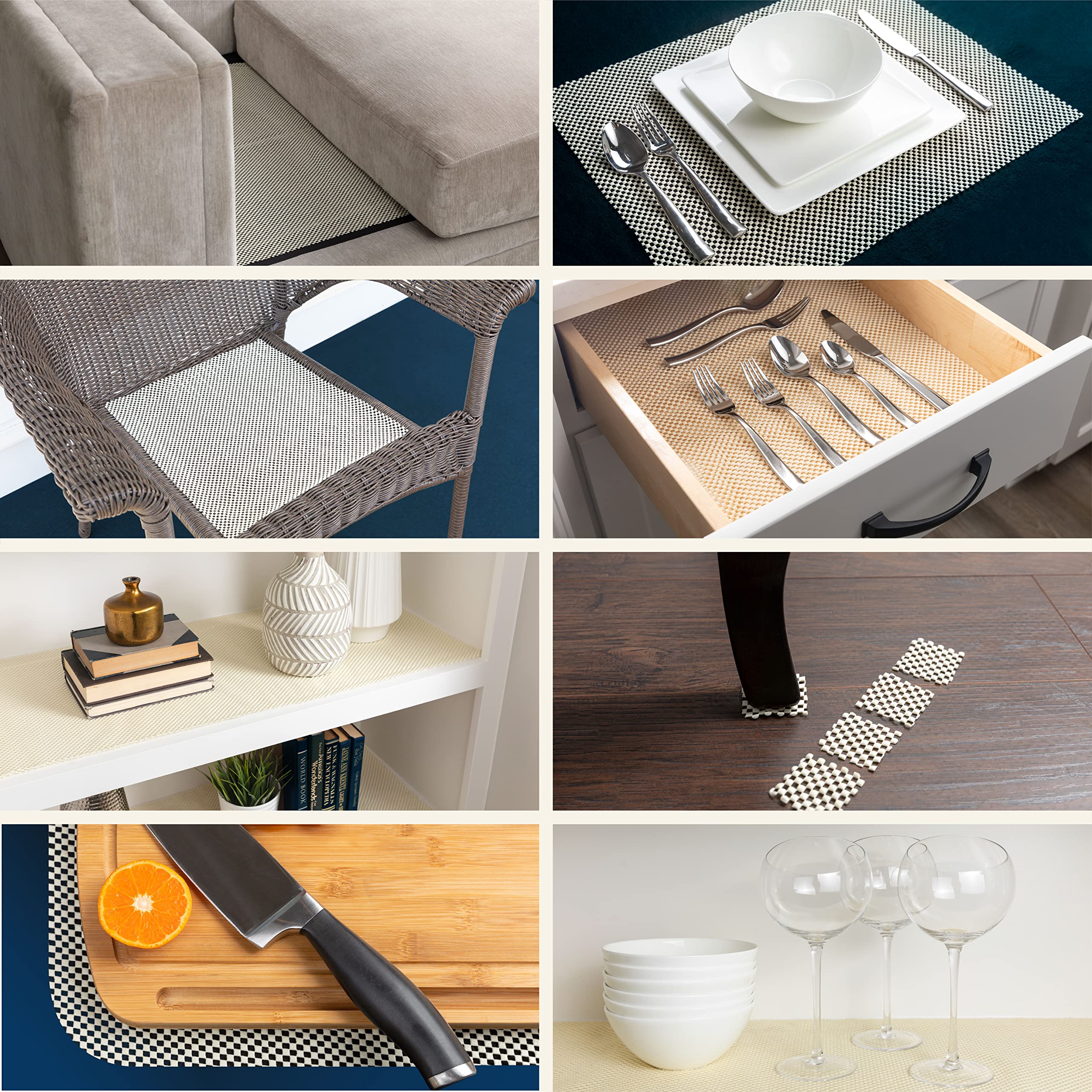 Veken Shelf Liner for Kitchen Cabinets, 17.5 in x 20 Ft Drawer Liners Non Adhesive, Non Slip Kitchen Cupboard Liner, Easy Install Storage Mat