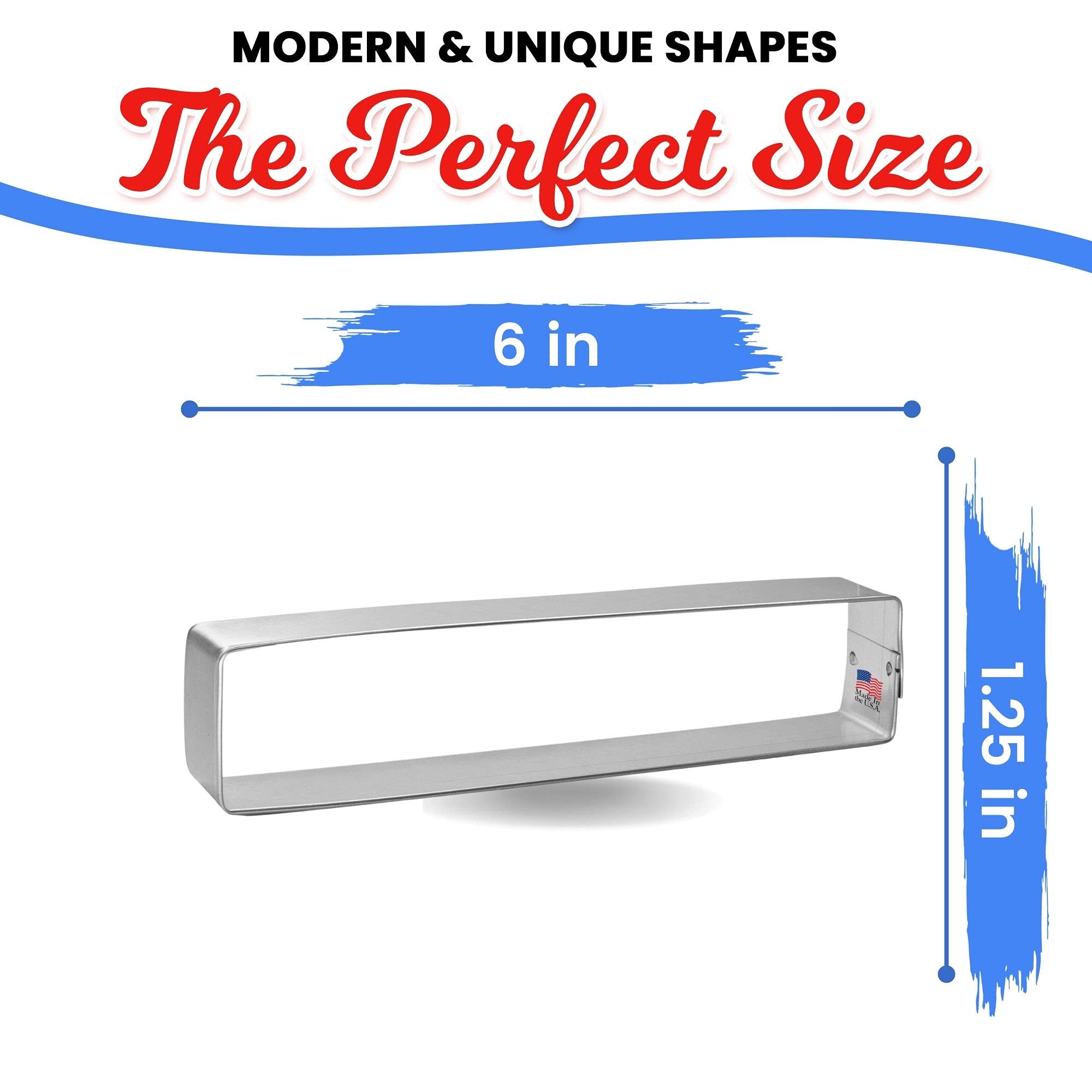 Ruler Cookie Cutter 6 Inch - Made in the USA β Foose Cookie Cutters Tin Plated Steel Ruler Cookie Mold