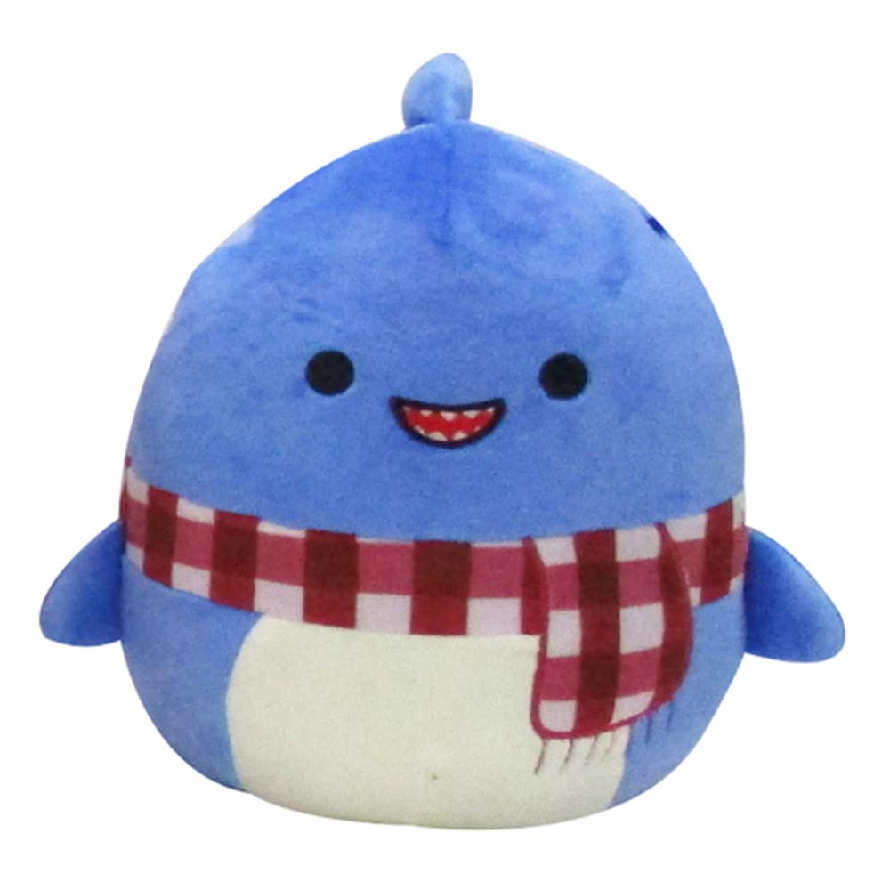 Squishmallows Official Kellytoy Plush 8 Inch Squishy Soft Plush Toy Animals (Rey Shark (with Scarf))