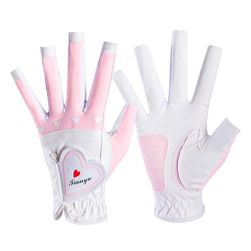 ROPALIA Sports Cycling Golf Gloves, Open Finger Left and Right Hands Gloves for Ladies
