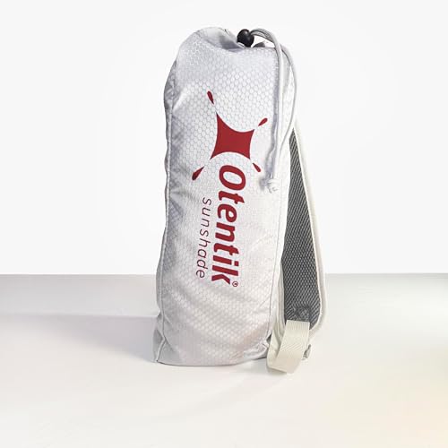 Otentik Beach Sunshade - with Sandbag Anchors - The Original Sunshade Since 2011 (Medium 8.2 x 5.5 ft - Up to 5 People, Red Bordeaux)