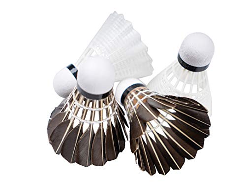 OutdoorsyJimmy Complete Badminton Set for Backyards - Badminton Set Includes Badminton Rackets Set of 4, Portable Badminton Net with Expandable Poles, 4 Birdies/Shuttlecocks & Storage Carrying Bag