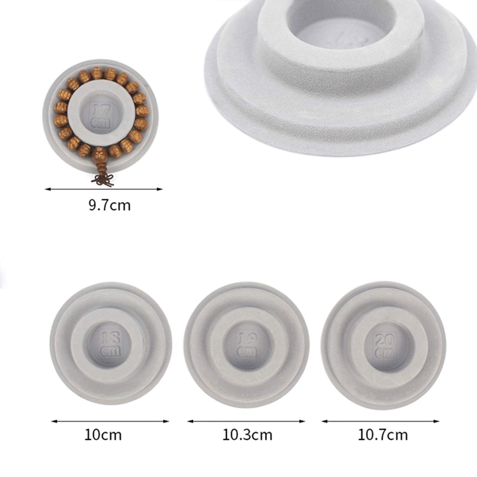 Qingsi 5 Pcs Various Sized Bead Design Board Bracelet Design Board Flocked Bead Board Necklace Beading Jewelry Organizer Tray DIY Jewelry Making Tray