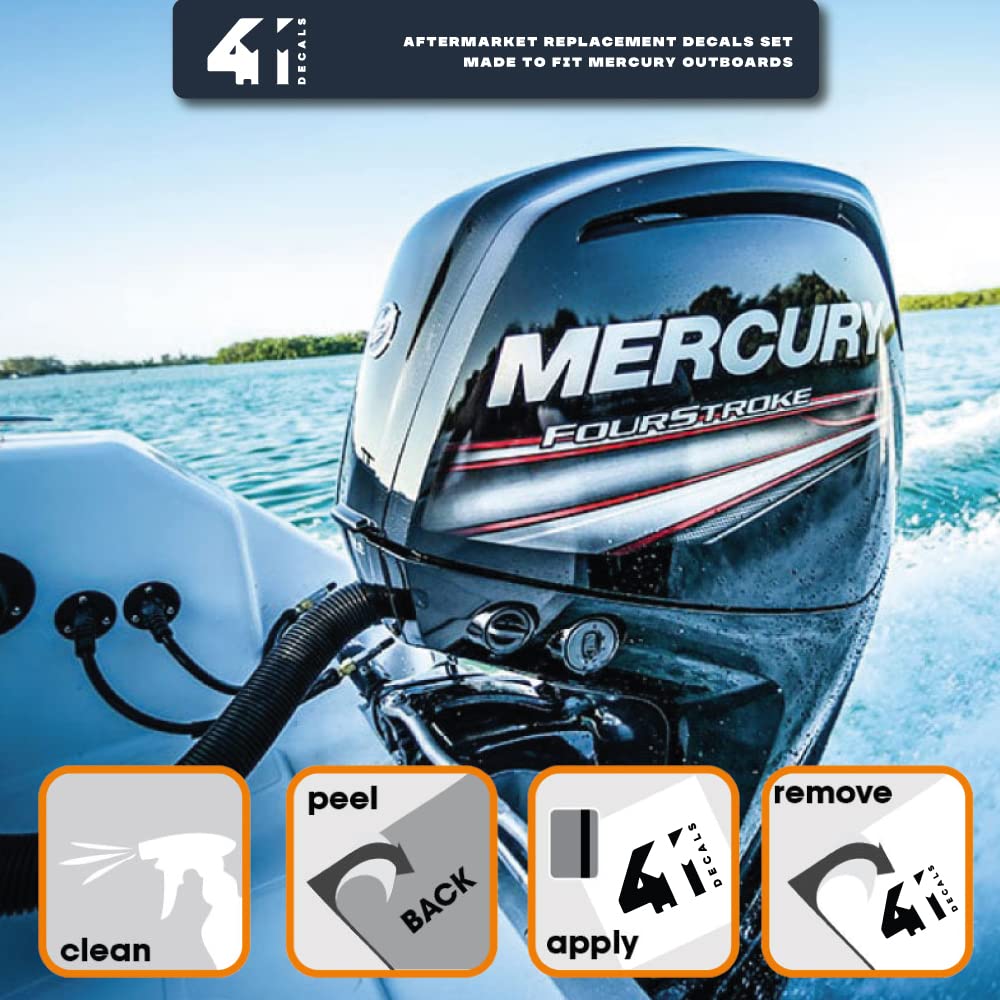 Mercury Outboards Mercury 60 FS 2013 Outboard Decal Sticker Aufkleber Set