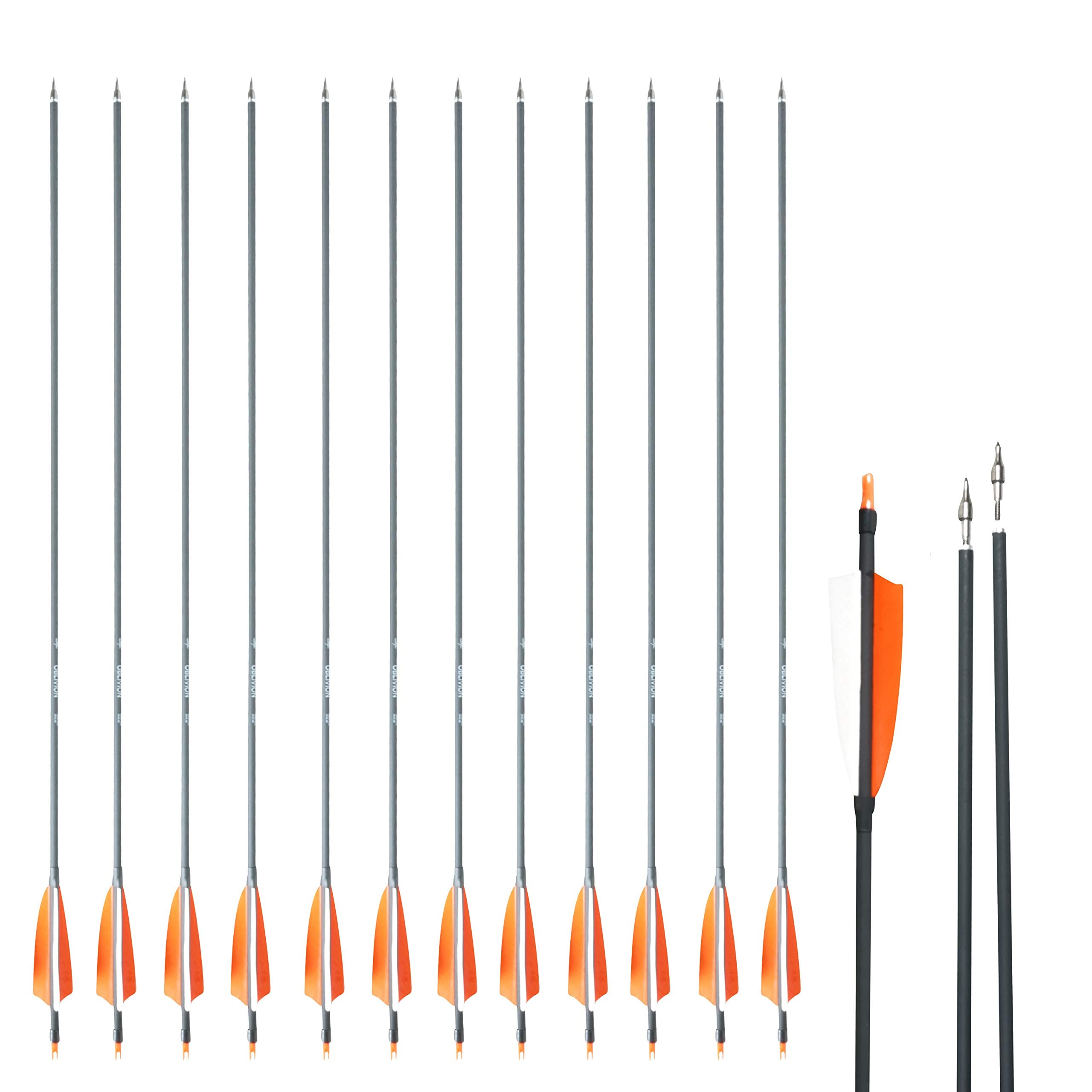 SAS Premier Take Down Recurve Bow Package Kit with Case, 12 x Feather Carbon Arrows, Armguard, Stringer, Arrow Rest and Paper Target