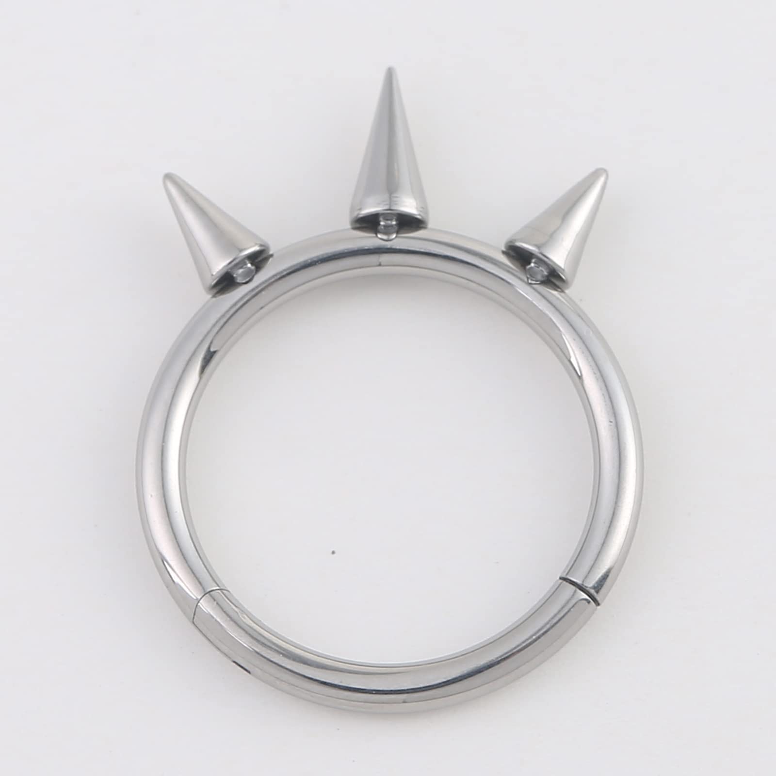 ShineYingTi Titanium Daith Earring Hoop Solid ASTM F136 Cartilage Tragus Helix Rings 16G Titanium Septum Piercing Rook Jewelry Hinged Segment Hoop CL21208