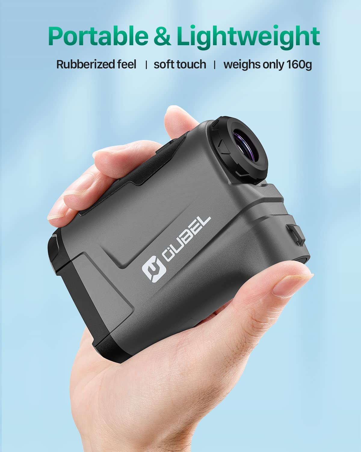 OUBEL Laser Golf Rangefinder, [Golf Slope Mode + Flag Pole Locking], [Fast Focus System/Precise Pulse Vibration Lock], for Golf/Hunting(1200/800 Yards), 5 Measurement Modes, IP54 Pro.Waterproof