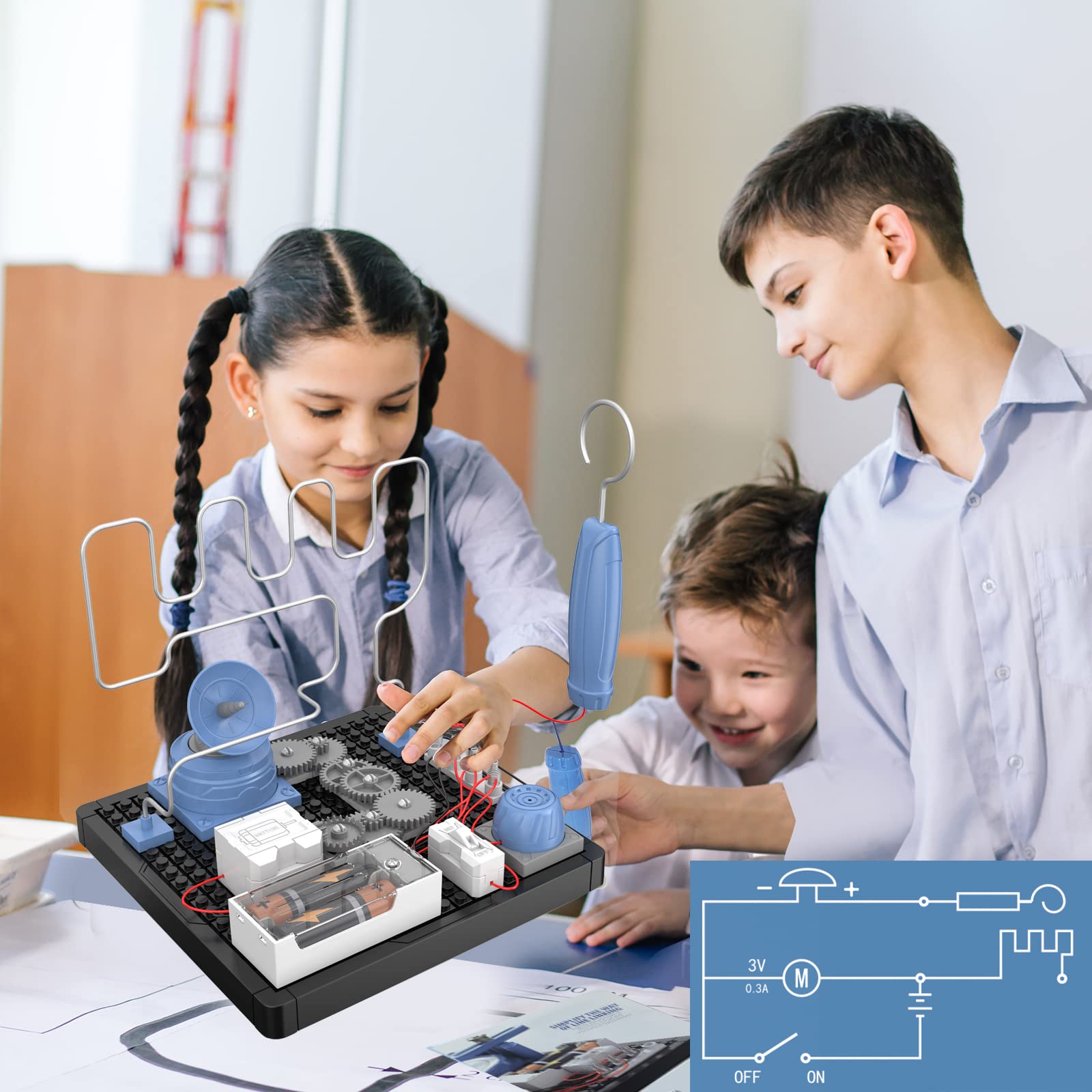 Serdios STEM Toys,Electrical Maze Science Kit,Exploration Kit for Circuit and Gear Principles,Electronics Building Kit for Kids Ages 8+,Educational Learning Scientific Tool for 8+ Years Old Kids Gift.