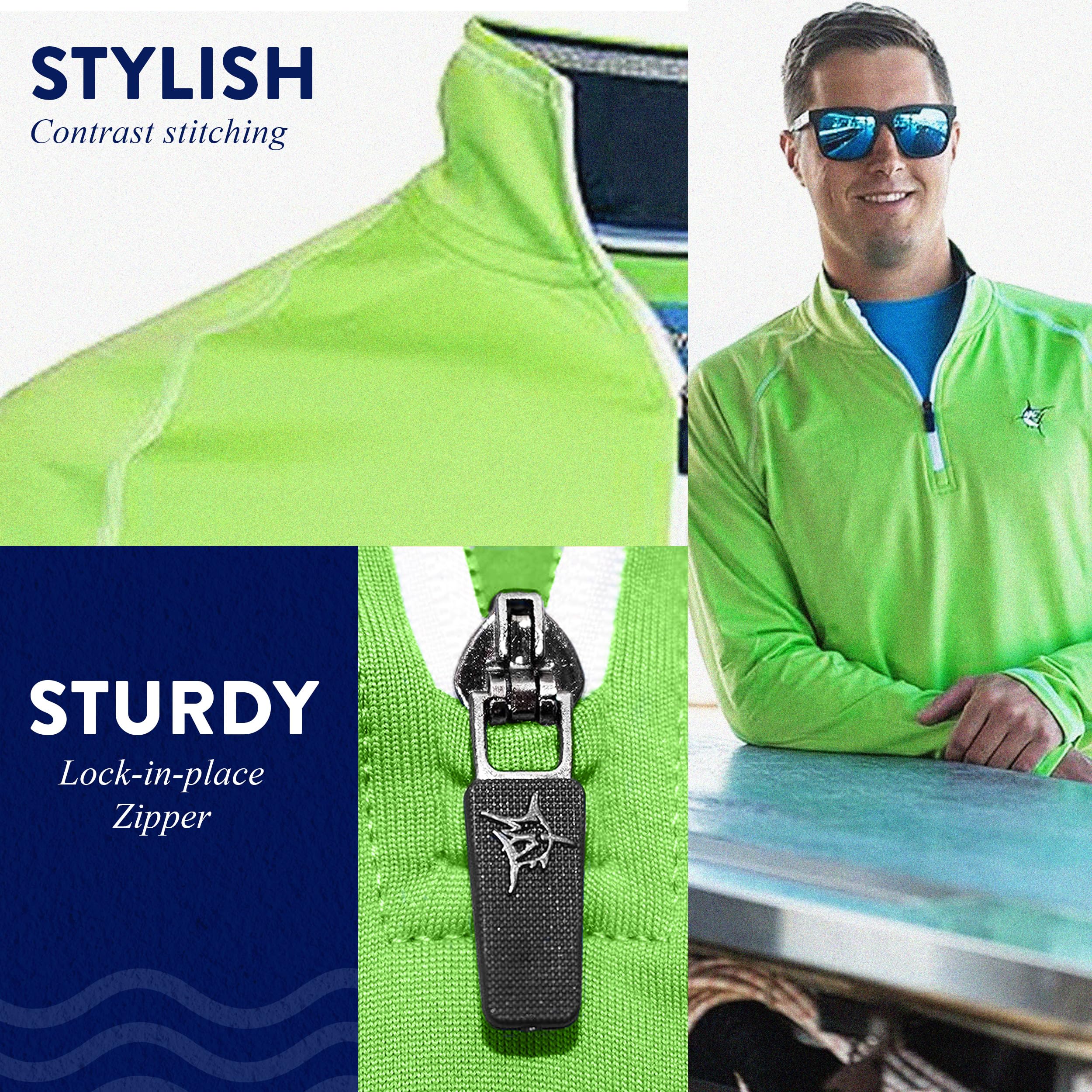 White Water Sag Harbor Performance 1/4 Zip Pullover - Forest Green- XXL