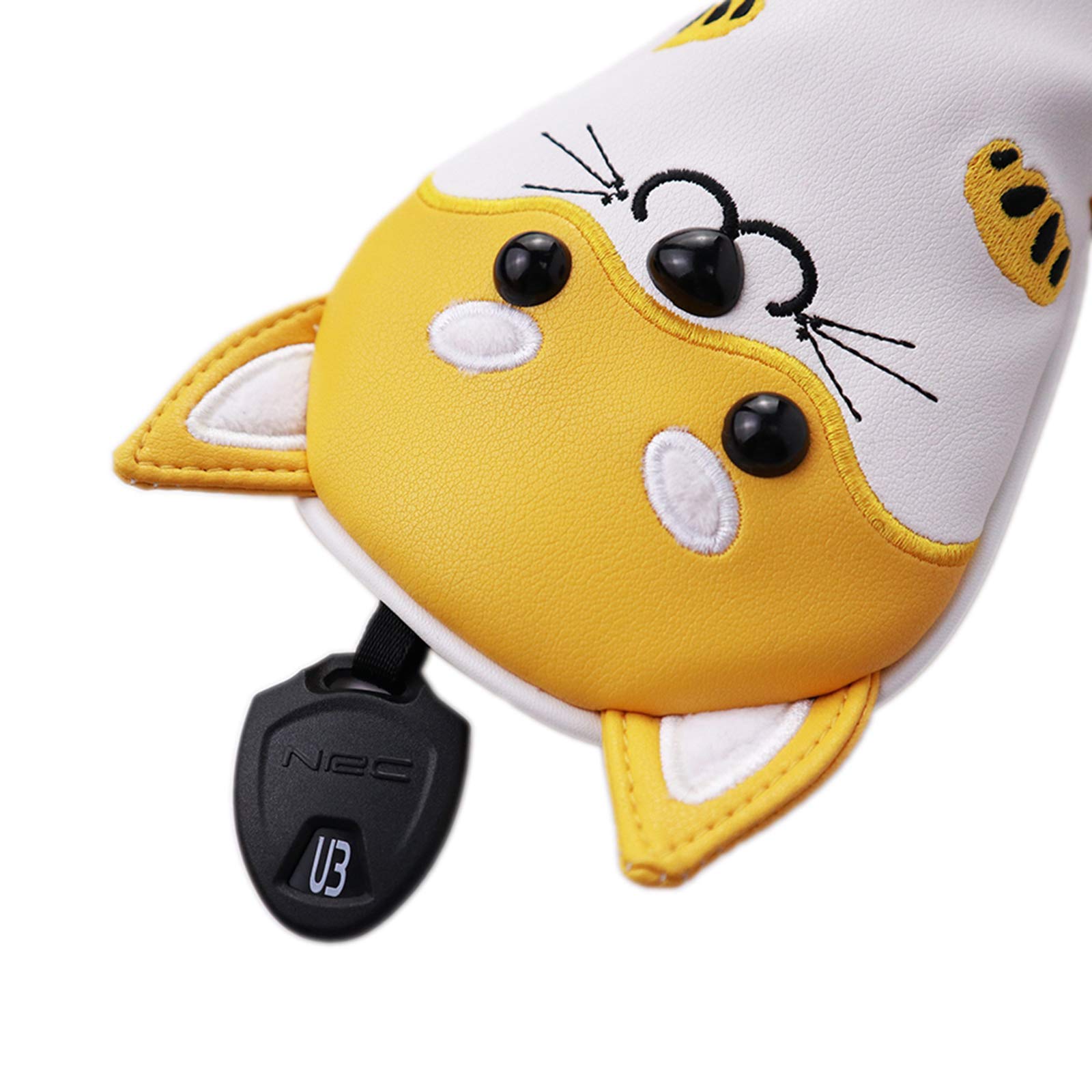 simhoa Covers & Woods Premium PU Leather covers for head Drivers Guard Protective Case Sleeves , UT Yellow