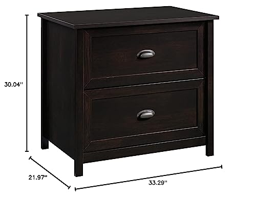 Sauder County Line Lateral File, L: 33.39" x W: 21.97" x H: 30.04", Estate Black Finish