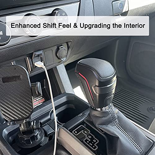 Qnbes Automatic Shift Knob Replace PTR57-35170 Fit for Toyota Tacoma TRD PRO 2016-2021, Automatic Car Gear Shifter Lever Adapter - Black