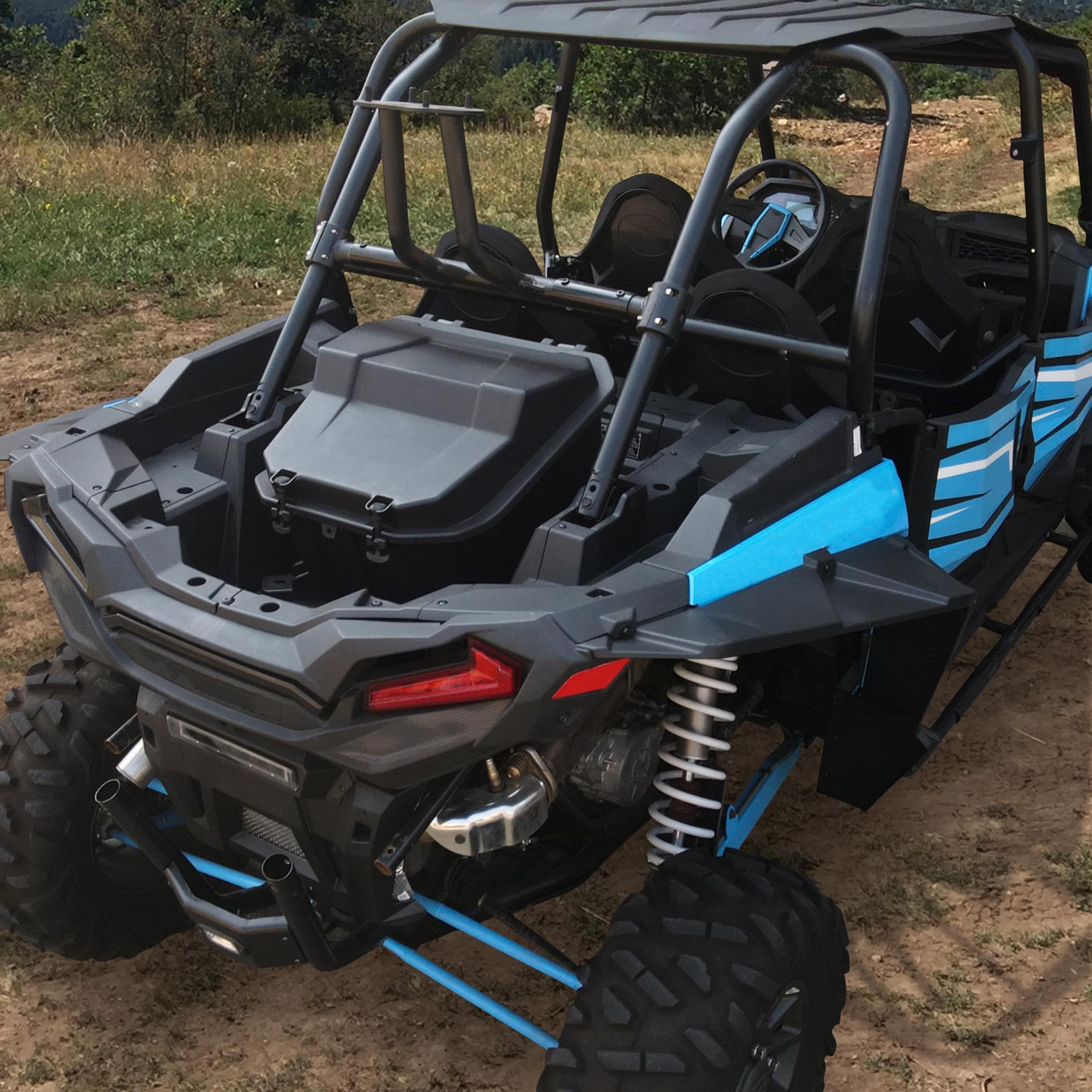 SAUTVS Cargo Bed Box for Polaris RZR 900/XP 1000/XP Turbo, Poly Water Resistant 69 QT Rear Cargo Storage Box for Polaris RZR 900 / XP 1000 / XP 4 1000 / S 2014-2023 Accessories (Replace #2881193)