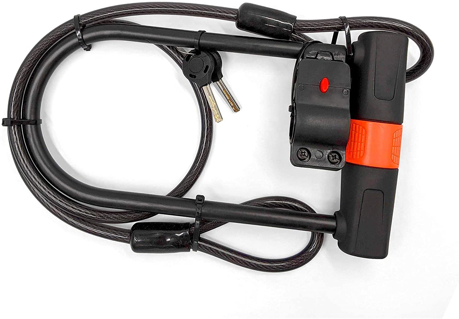 UNiqUeRetail U-Lock Bike Lock with Cable - Durable Strong Hold Lock