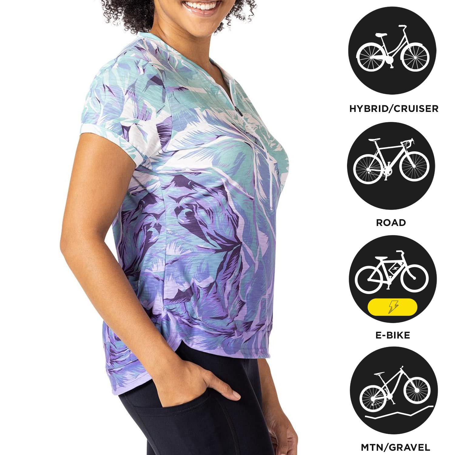 Terry Bicycles Wayfarer Short-Sleeve Jersey - Women's Viola, L