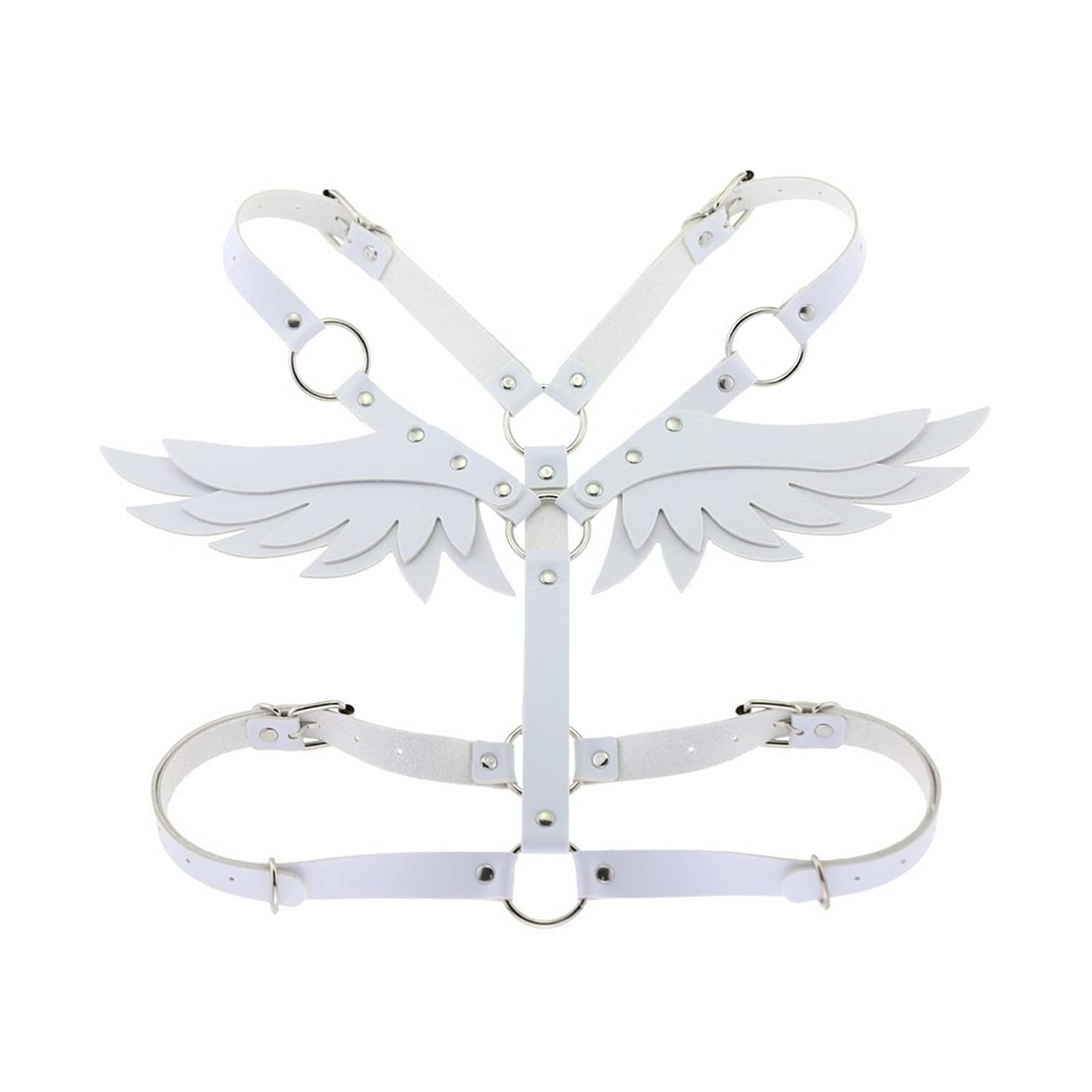 Punk Angel Wing Chest Body Harness Waist Belly Chain Belt Rave Jewelry Accessories Halloween Outfit