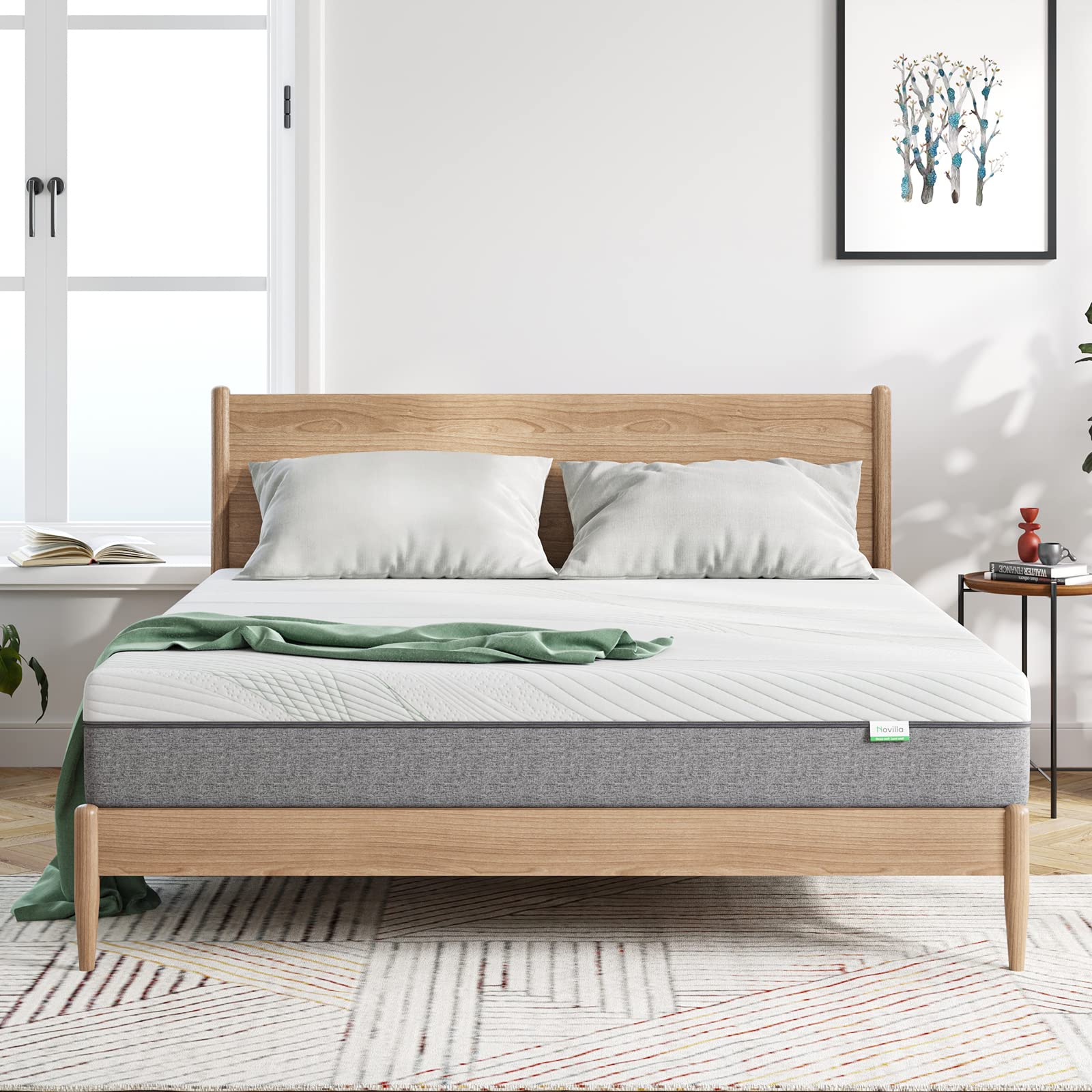 Novilla Twin Mattress, 12-Inch Gel Memory Foam Mattress for Good Sleep, Pressure Relieving, Matrress-in-a-Box, CertiPUR-US Certified,Medium Plush