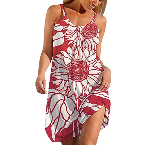 Tenworld Long Skirts for Women Plus Size 2023 Brown Women's Dress Various Patterns Print Loose Ceremony Casual Summer