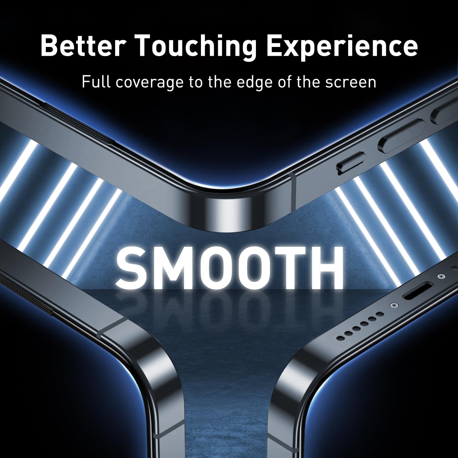 MOCOLL Anti Blue Light Screen Protector Compatible for iPhone 14 Plus/13 Pro Max 6.7 inch Tempered Glass Ultra HD Full Screen Film 9H Hardness Anti-scratch Bubble-free