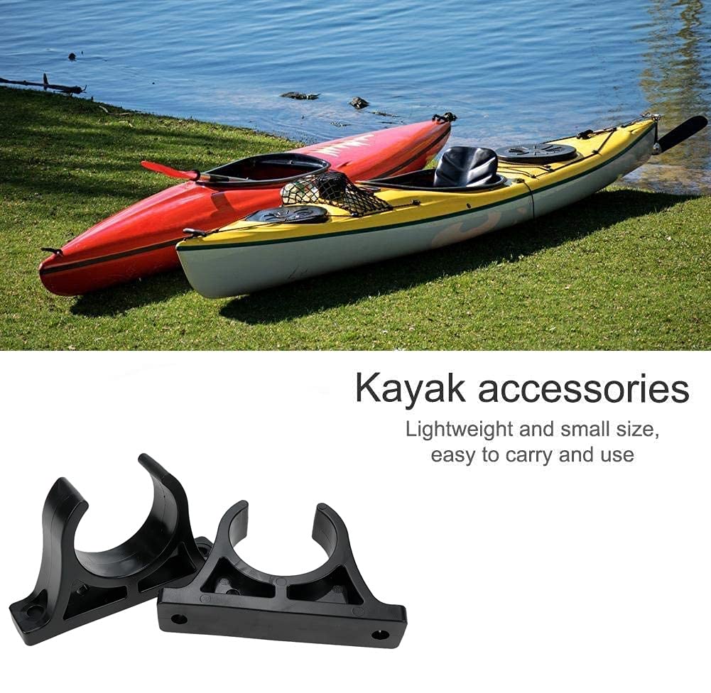 Quluxe Oar Holder, 2 Pair Paddle Clip Holder Oar Keeper Mount Holder for Canoes Kayaks Boats for Canoes, Kayaks, Pontoons, Kayak Accessories- Black
