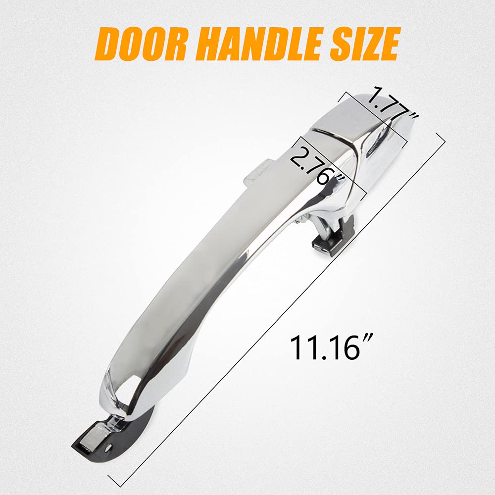 RANSOTO 4PCS 4589009AH Outside Exterior Door Handle Set Compatible with 2005-2010 Chrysler 300 300C, 2005-2008 Dodge Magnum, 2006-2010 Dodge Charger Replace CH1310142 5065801AG