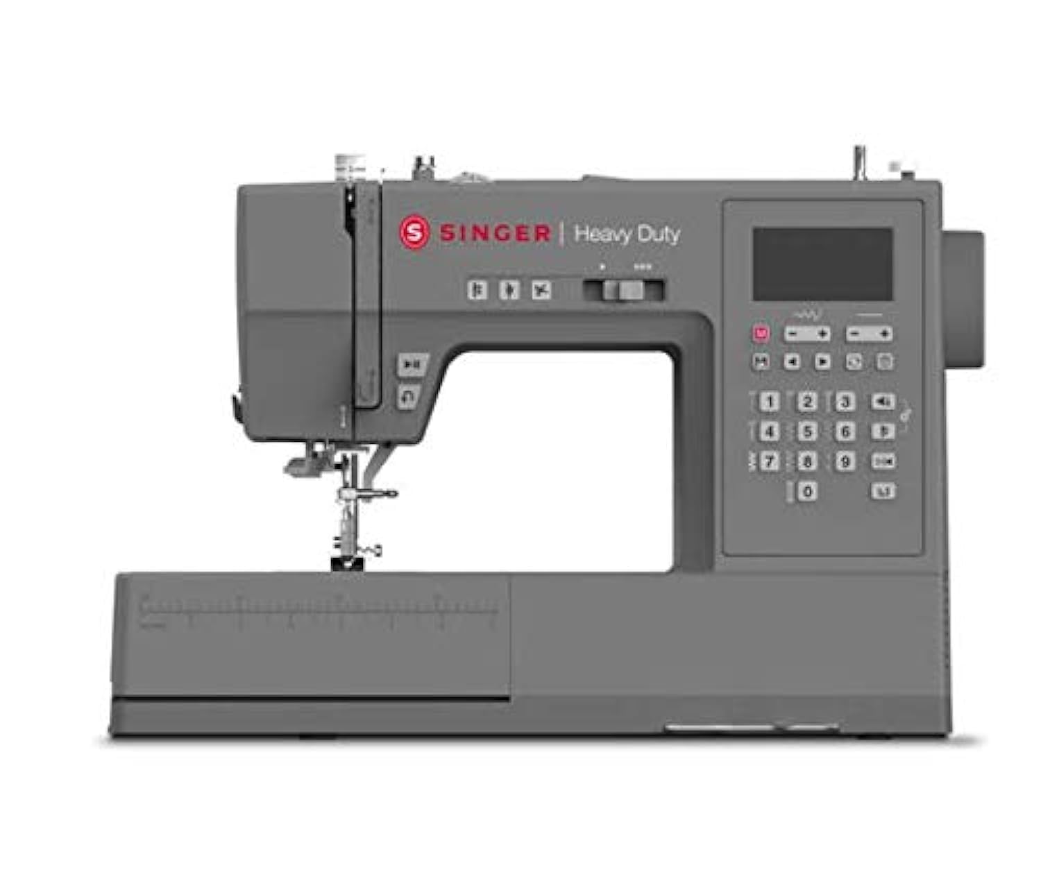 Singer Heavy Duty 6800C Sewing Machine with 586 Stitch Applications and LCD Screen Display (Gray)