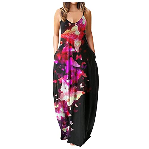 Tenworld Women Jean Skirts Denim Short Winter Print Summer O Neck Pullover Plus Size Sleeveless Flower Dresses Long Dress