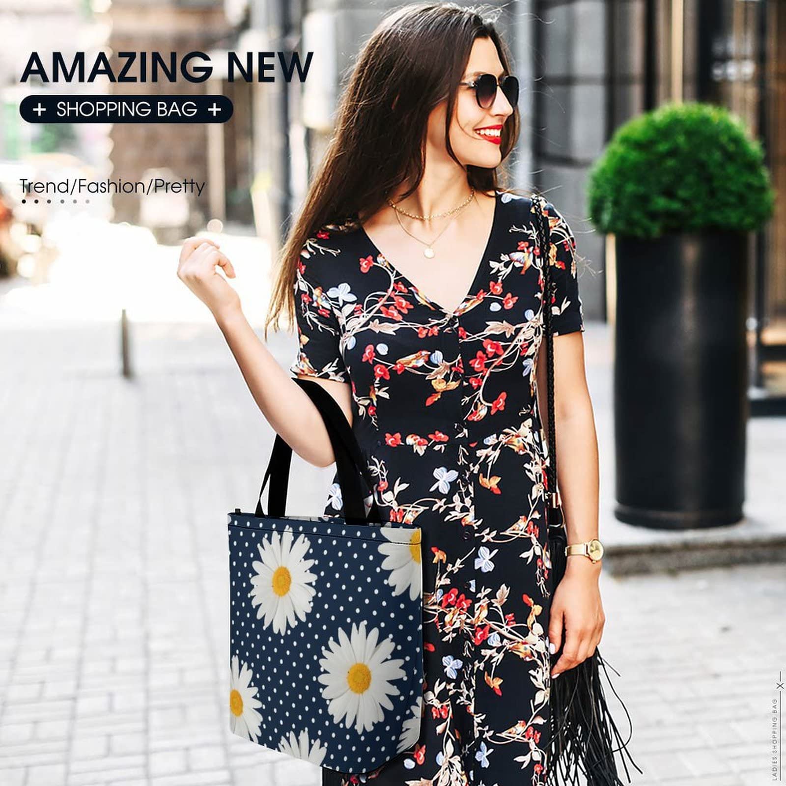 Wangsxing Handbag Women Daisy Shopping Tote Shoulder Bag