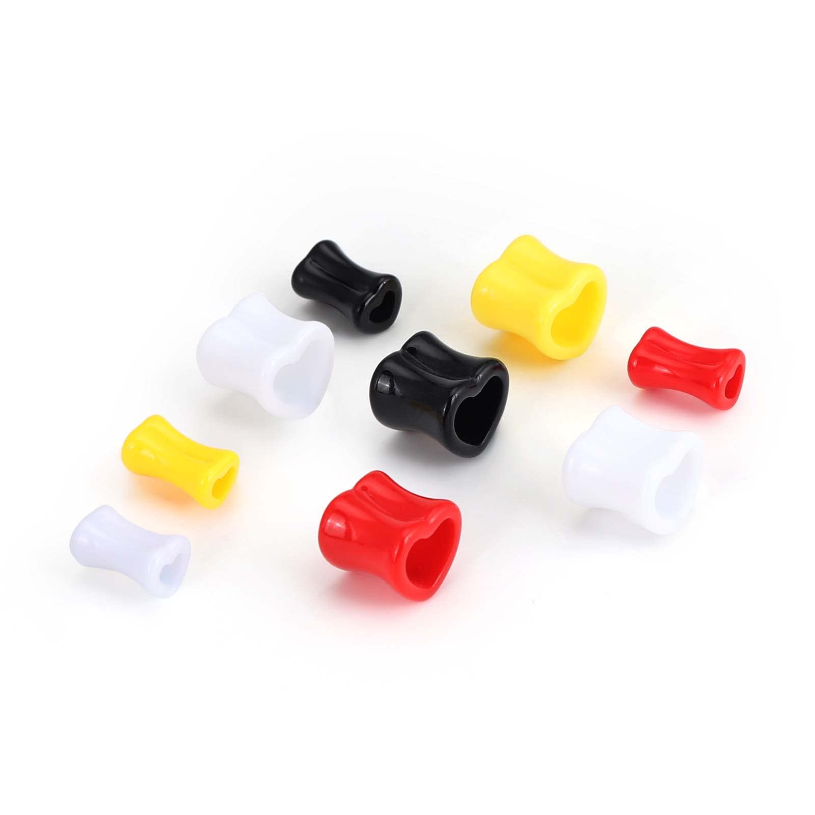 Stuppendux 4Pairs Acrylic Heart Shape Gauges For Ears Ear Tunnels Plugs Flesh Stretchers Expander 00g 10MM