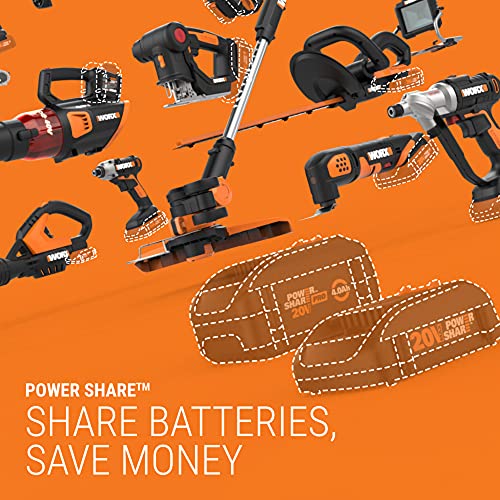 WORX Nitro WX272L.9 20V Power Share 1/2” Cordless Impact Wrench with Brushless Motor (Tool Only)