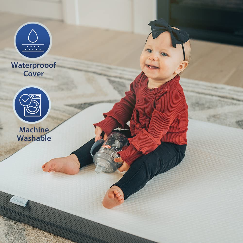 Papablic Pack and Play Mattress | Dual Sided Mattress for Babies and Toddlers | Unique Breathable System | Playard Mattress Fits Most Pack and Play Playpens