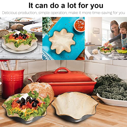 RUVINCE Tortilla Maker Large-Nonstick Taco Shell Maker Salad Bowl Perfect Tortilla Pan (Carbon steel, 8.75")