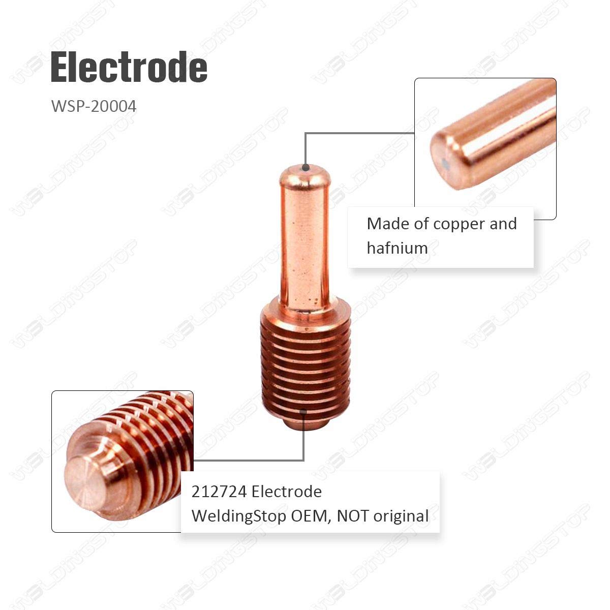 Plasma Torch Electrode Tip Drag Shield for Miller Spectrum 875 Cutter ICE-60T/TM 25pcs