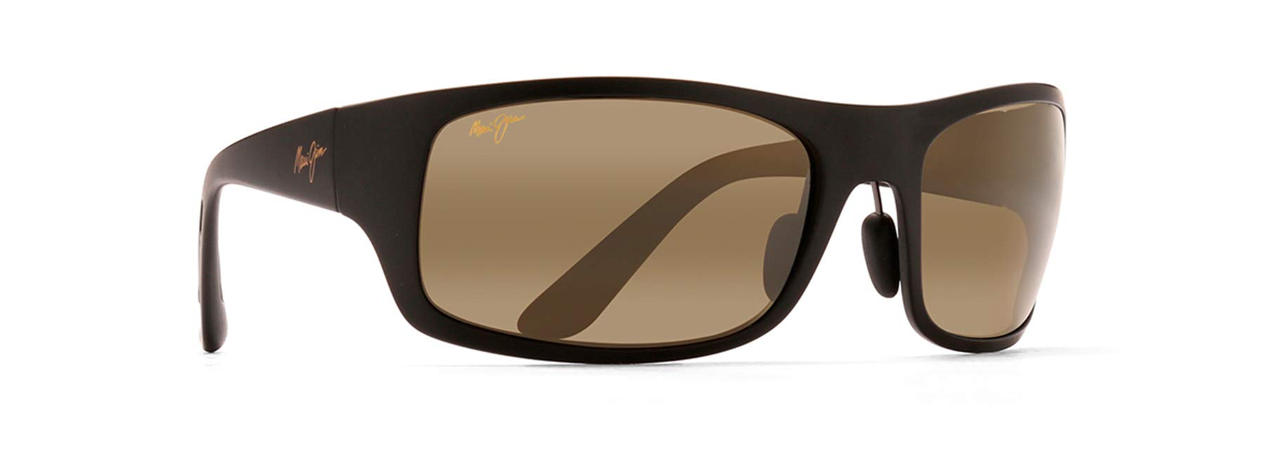 Maui Jim Haleakala w/ Patented PolarizedPlus2 Lenses Polarized Wrap Sunglasses, Matte Black/Hcl Bronze Polarized, Large
