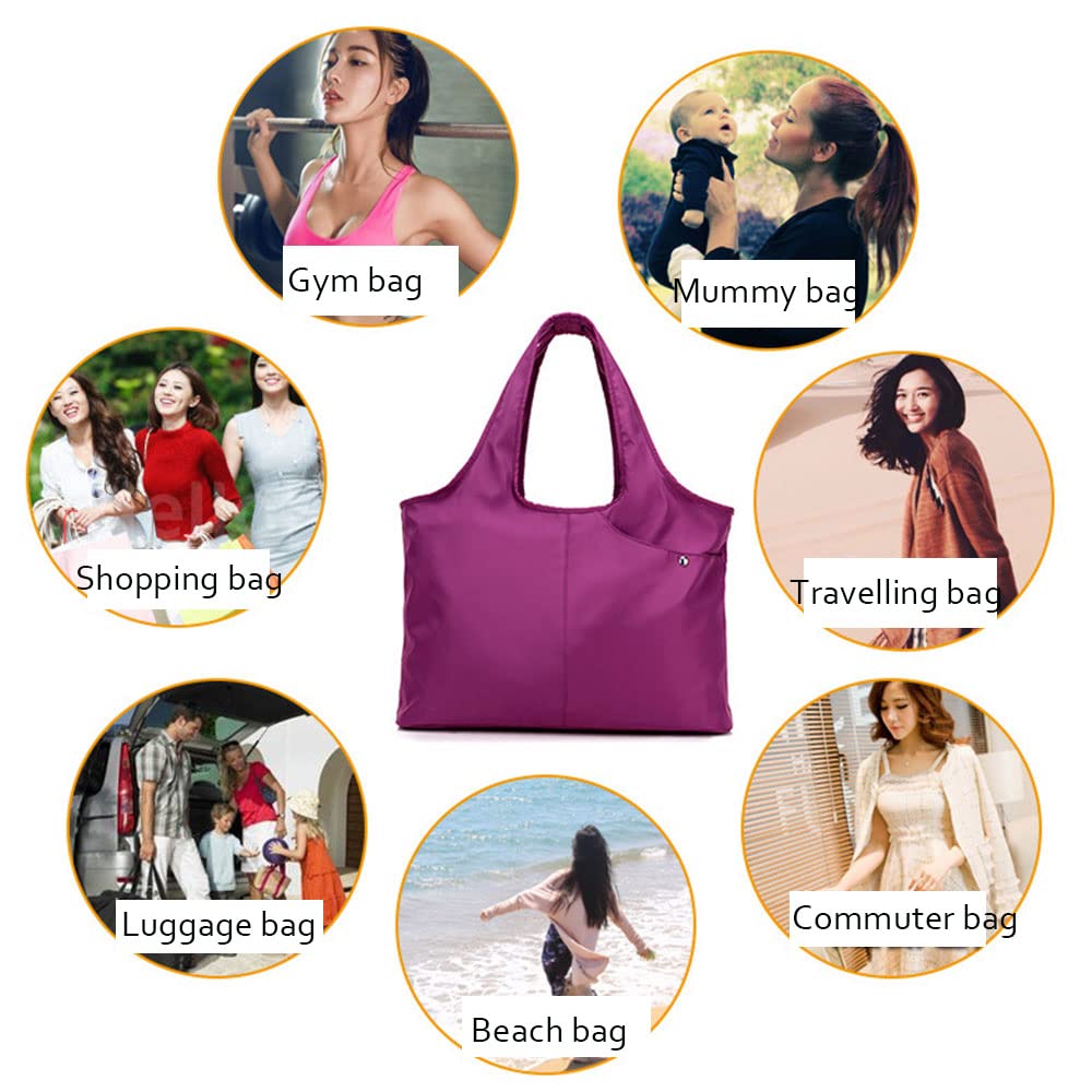 TFXATFX Dark blue Multifunctional Nylon Handbag Mummy Tote Multi-pocket Portable Women's Shoulder Bag Casual Cloth Bag