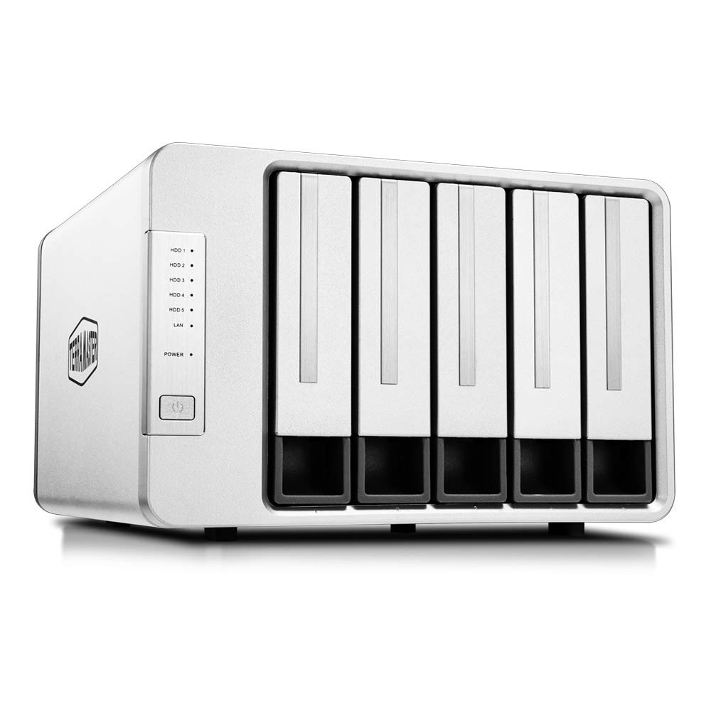 TERRAMASTER F5-221 NAS 2GB Dual Core & 5Bay USB3.1 Enclosure D5-300 RAID Storage External HDD Dock, Expand The Capacity of Network Attached Storage NAS Server