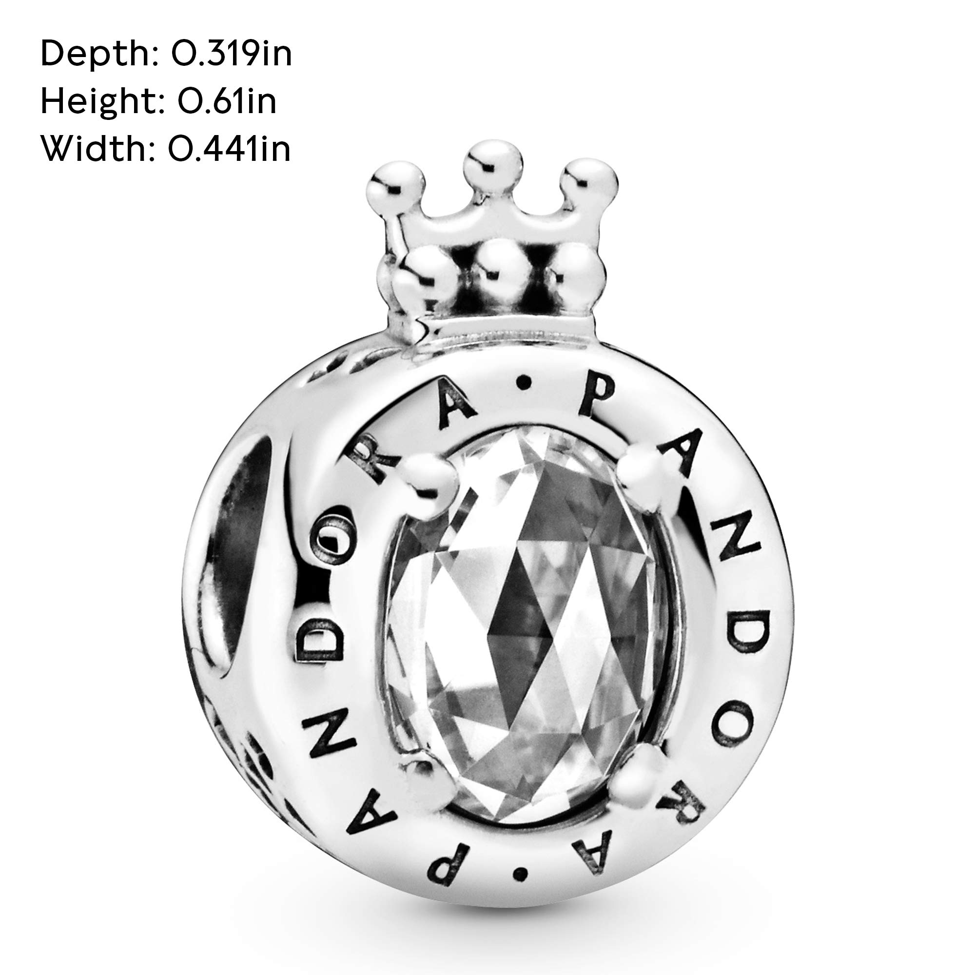 Pandora Jewelry Sparkling Crown O Cubic Zirconia Charm in Sterling Silver