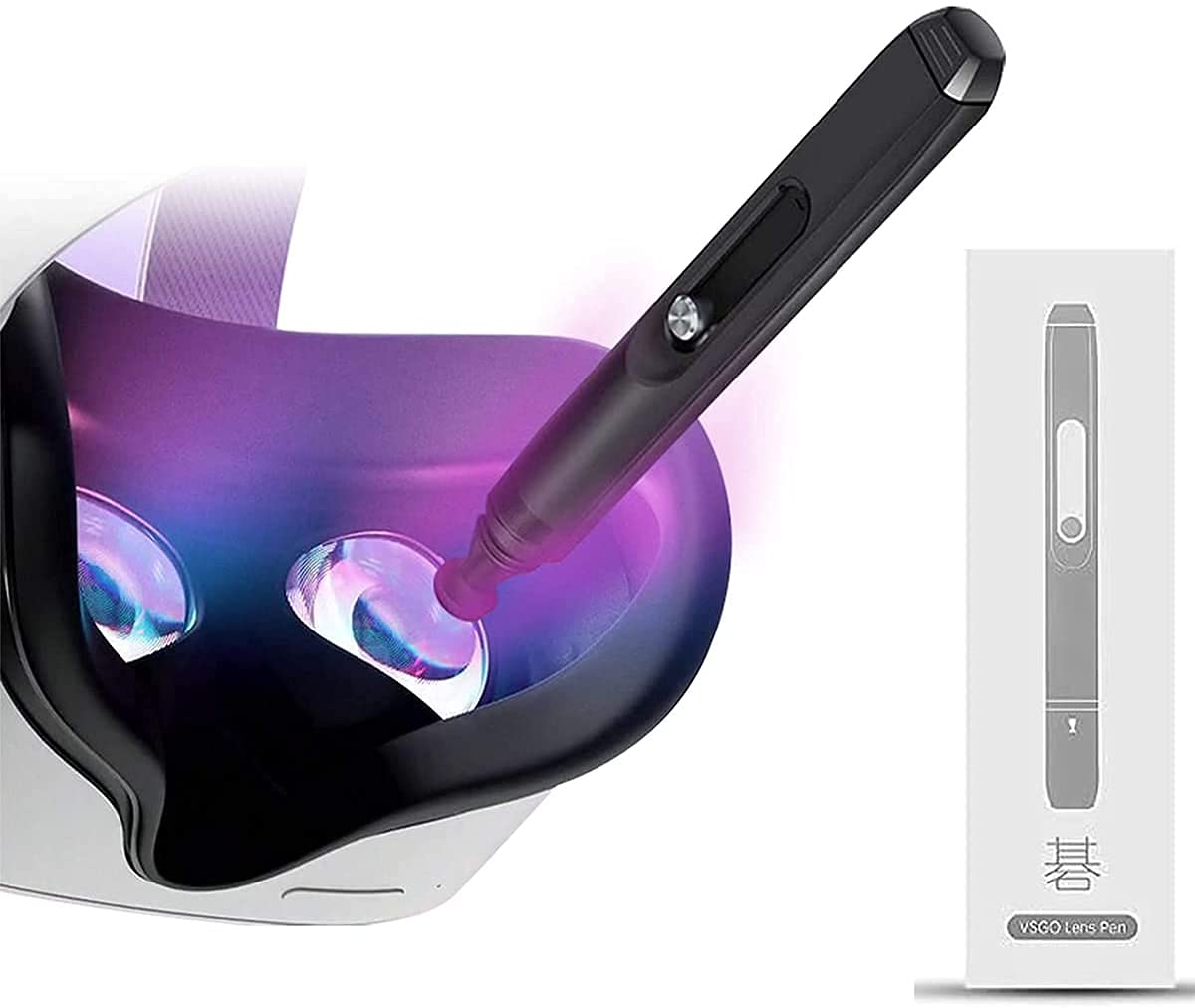 SINWEVR Professional Lens Cleaning Pen Lens Brush Compatible for Quest 2 / Pro / 1, PSVR 2, Rift S, HTC Vive, Cosmos, Valve Index, PS4 VR Headset, Drone, Microsoft HoloLens, Cameras, Optical Lens