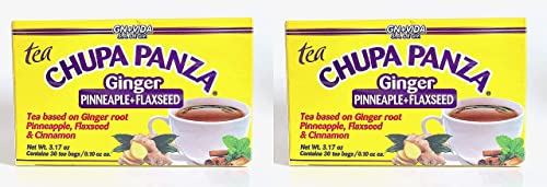 Tea CHUPA Panza, Tea Based ONGINGER Root, PINNEAPPLE, Flaxseed & Cinnamon (30 Tea Bags/0.10 oz Each) Pack of 2