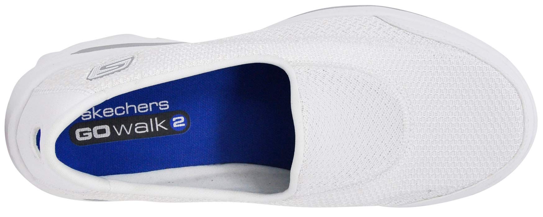 Skechers Performance Women's Go Walk 2 Slip-On Walking Shoe, White, 8.5 M US
