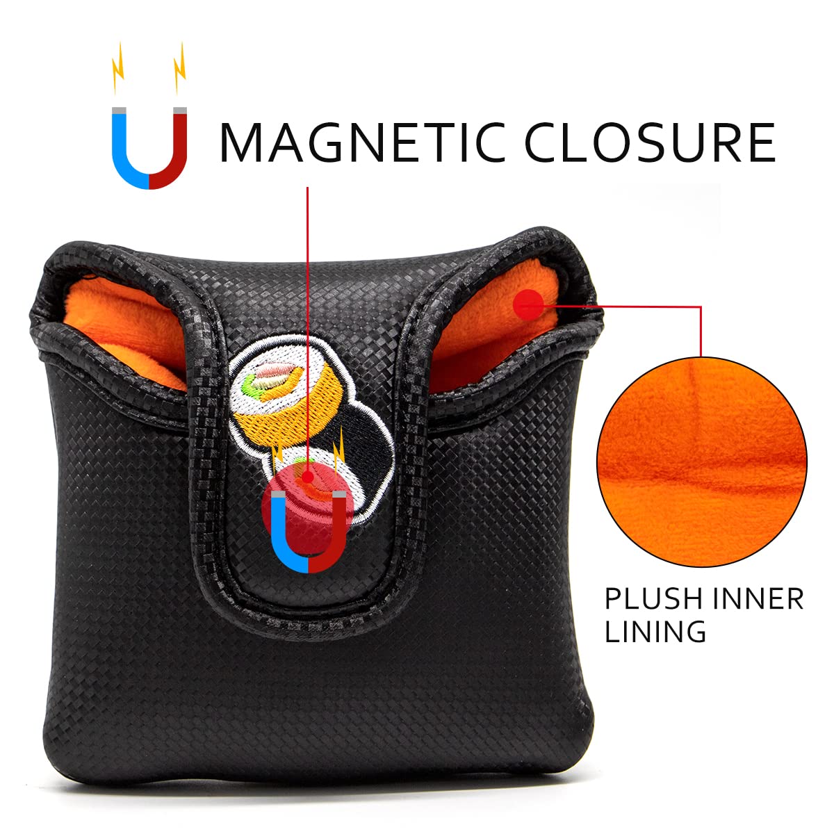 Sushi Golf Club Head Covers 3 Wood Headcover Set+Mallet Putter Cover+Blade Putter Cover+Golf Iron Cover