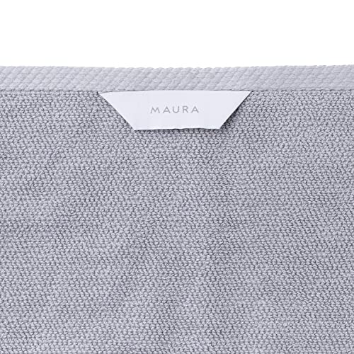MAURA Premium Bath Towels 100% Cotton 27x54 Ultra Absorbent Quick Dry 4 Pack Soft Terry Bath Towels Set for Bathroom, Hotel and Spa Quality, Cool Grey