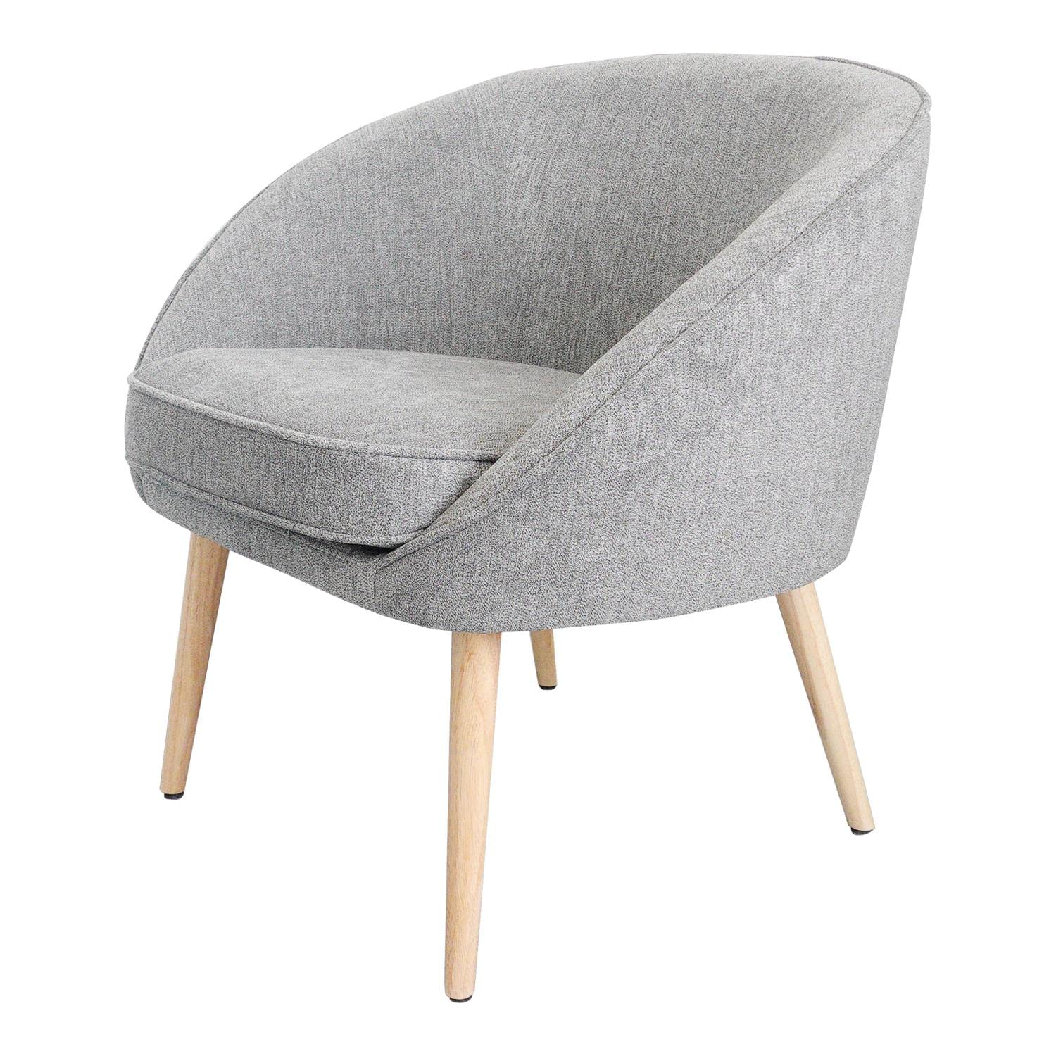 Moe's Home Collection Farah Contemporary Fabric Chair in Gray